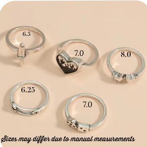 Jewelry | 5piece Gothic Girl Ring Set | Poshmark